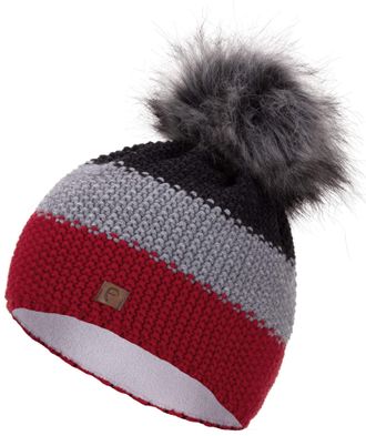 Faera Winterm&uuml;tze Damen M&uuml;tze warm gef&uuml;ttert M&auml;dchen Bommelm&uuml;tze Fleecefutter Winter Strickm&uuml;tze Beanie Herren 35, Farbe:Rot