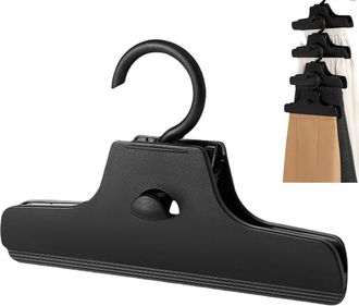 Generic Rockst&uuml;tze mit Clips - Anti-Mark-Aufh&auml;ngung, verst&auml;rkte Griffe, robuster Chromrahmen, praktischer Drehhaken, Textilaufbewahrungszubeh&ouml;r | Schrank Schl