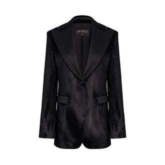 Dondup Samtkreuzblazer - - Jackets - Damen - Schwarzk - S