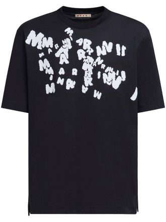 Marni t-shirt à logo imprimé - MCN99 BLACK