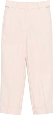 PESERICO Femme, Pantalons, Rose, Taille: 38 FR Pantalon en coton et viscose