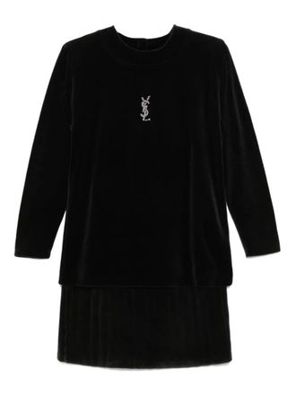 Saint Laurent ensemble en velours (années 1990-2000) - Noir