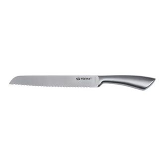 Alpina Alpina Santoku-Messer, Edelstahl, Silber, 33,5 cm