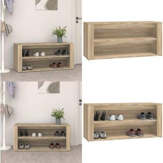 vidaXL Vidaxl - Schuhregal Sonoma-Eiche 100x35x45 cm Holzwerkstoff - Schuhregal - Schuhschrank - Holzwerkstoff Möbel - Garderobe - Wohnzimmer Deko - Home &