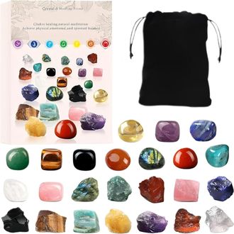 Generico Christmas Ornament Countdown - 24 Tage Kristalle, 2025, dekoratives Kristall- und Stein-Set f&uuml;r Weihnachten, Countdown | Ornament Dekorationen f&uuml;r Fra