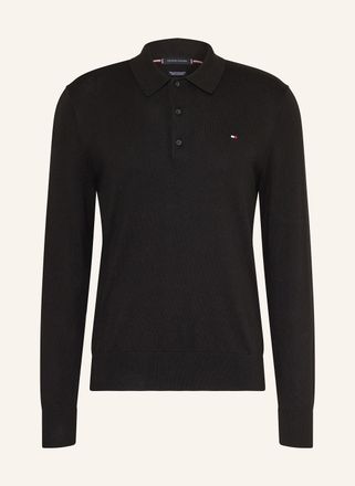 Tommy Hilfiger Strick-Poloshirt schwarz