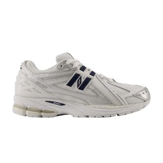 New Balance Homme, Chaussures, Blanc, Taille: 47 1/2 EU Baskets Blanc Marine Argent M&eacute;tallique