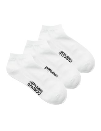 Jack & Jones Herren Jacbasic Bamboo Short Sock 3 Pack Noos Socken, Wei&szlig;, Einheitsgr&ouml;&szlig;e
