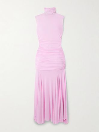 Magda Butrym Asymmetrischer Midirock Aus Jersey Mit Raffungen - Pink