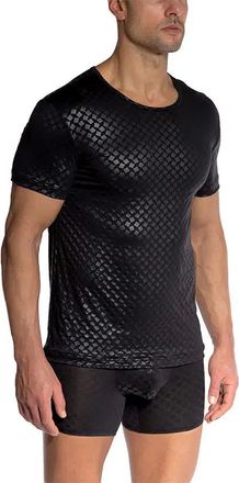 Olaf Benz Herren T-Shirt schwarz Mikrofaser/Funktion unifarben