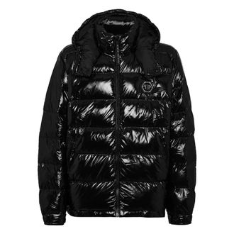 Philipp Plein Homme, Vestes, Noir, Taille: 2XL Nylon Down Jacket