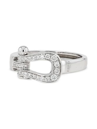 Fred Perry bague Force 10 en or blanc 18ct pavée de diamants - Argent