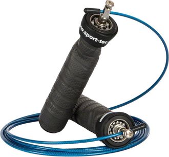 Sport-Tec Speed Rope H&uuml;pfseil Springseil individuell einstellbar verstellbar f&uuml;r Fitness-Training inkl. 2 Gewichten