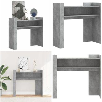 vidaXL Table console gris b&eacute;ton 100x35x90 cm bois ding&eacute;nierie - Table Basse - Meuble Dentr&eacute;e - Table Dappoint - Console Grise - Table Design - Home &