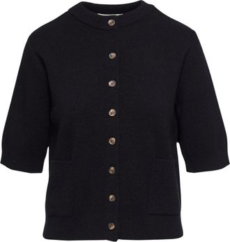 Wakakuu Icons Femme, Pulls, Noir, Taille: 38 FR Cara Wool Cardigan