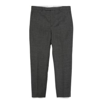 Gucci Anthrazitgraue Wollhose mit schmalem Schnitt - - Trousers - Herren - Grau - XL