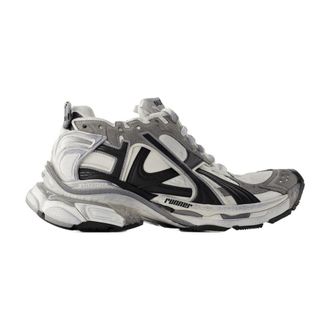Balenciaga Womens Nylon And Plastic Runner Sneaker Gray