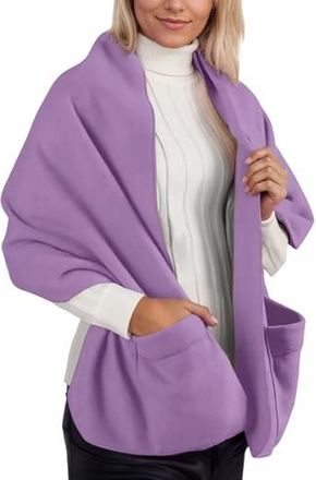 Generic Poncho Femme Hiver Chaud Chale Femme Hiver Chaud Cape Femme Effet enveloppant Poncho Couverture Tricot &Eacute;pais Oversize Portable Toute Saison Confort