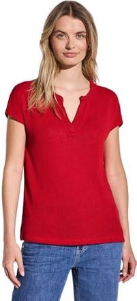 Street One A323142 T-Shirt à laspect tricoté, Glory Red, 36 Femmes