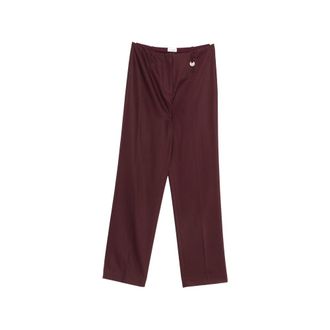 Burberry Logo-charm Straight-leg Trousers