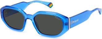 Polaroid Femme, Accessoires, Bleu, Taille: ONE Size Lunettes de Soleil en Mtal Bleu Femmes Gris Polaris