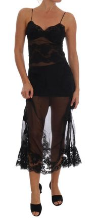 Dolce & Gabbana Mini-robe jaune en dentelle et cristaux pour femme