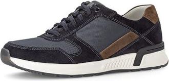 Gabor Baskets basses pour homme, semelle intérieure amovible, cuir certifié, Midnight Timber 02, 44.5 EU