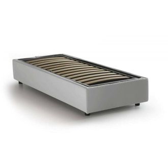 Talamo Italia Einzelbett Serena, Containerbett mit Kunstlederbezug, 100% Made in Italy, Front&ouml;ffnung, passend f&uuml;r Matratze Cm 90x190, Wei&szlig; - Talamo Italia