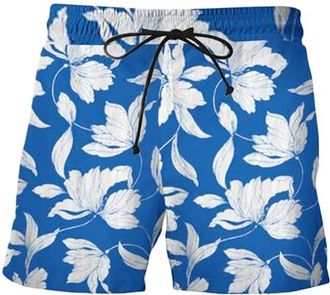 Generic Short de bain hawa&iuml;en pour homme - S&eacute;chage rapide - Avec poches - Short de bain pour homme, bleu ciel, XXL