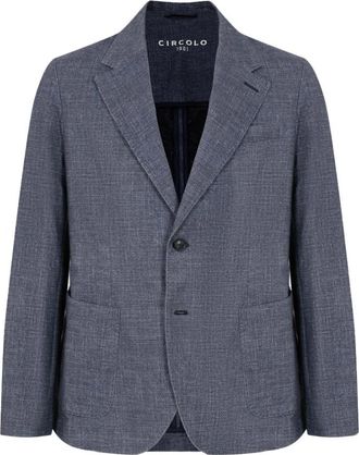 Circolo 1901 Blauer Blazer mit Normaler Passform - - Jackets - Herren - Blau - L