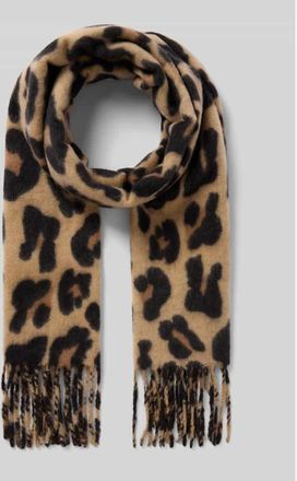 Kurt Beines Schal mit Fransen und Animal-Print