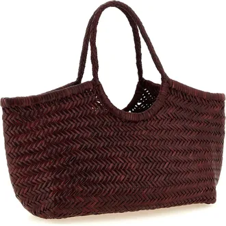 Dragon Diffusion Nantucket Basket Big Shoulder Bag - Burgundy