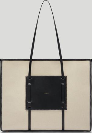 DeMellier Le Large Capri Salt & Pepper Canvas Noir Lisse Demellier