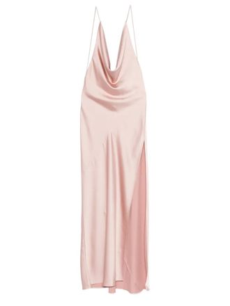 Andamane robe longue Vera &agrave; col b&eacute;nitier - Rose