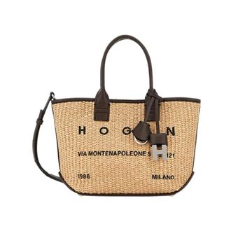 Hogan Femme, Sacs, Brun, Taille: ONE Size Address Shopping Mini Tess Rafia