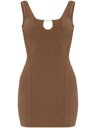 Jacquemus robe courte - Marron