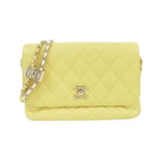 Chanel Sac bandouli&egrave;re vintage doccasion - Femme - Pre-owned - Jaune - Taille: ONE Size