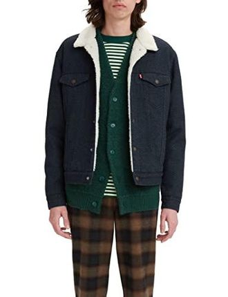 Levi's Type 3 Sherpa Trucker Veste Homme, Dark Indigo Rinse, S