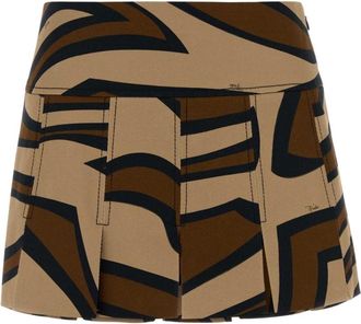 Pucci Femme, Jupes, Multicolore, Taille: 34 FR Printed Stretch Cotton Mini Skirt