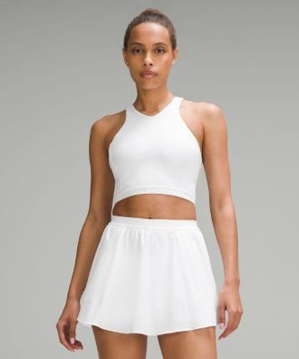 lululemon Kurzes Tennis-Tanktop mit schmalem Saum f&uuml;r Frauen - Gr&ouml;&szlig;e 2 in White