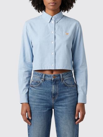 Maison Kitsun&eacute; Hemdbluse Damen Farbe Blau