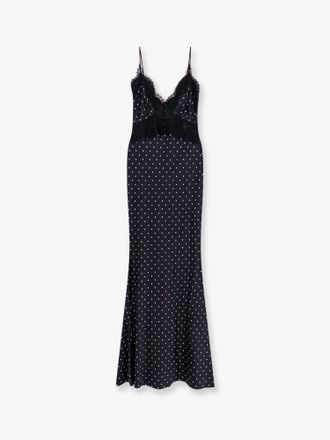 Self Portrait Polka-dots satin long dress - SELF PORTRAIT - gender_Woman