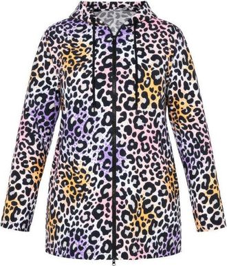 Angel Of Style Sweatjacke Sweatjacke Straight Shape farbiges Leo-Muster