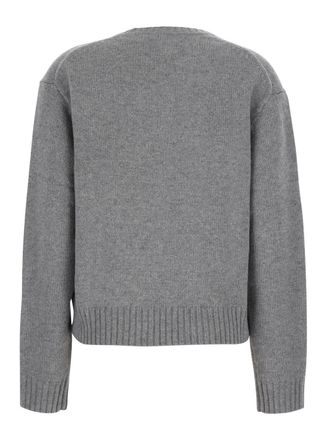 Polo Ralph Lauren Bear-Motif Wool and Cashmere Sweater - Gray