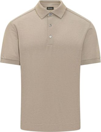 Ermenegildo Zegna Homme, Tops, Beige, Taille: L Polo &agrave; Manches Courtes
