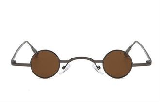 Generic Lunettes De Soleil &Agrave; Monture Ronde For Hommes, Dext&eacute;rieur For Femmes, Petite For Vacances(Brown)
