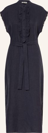 SoSUE Sosue Leinenkleid Mit R&uuml;schen blau