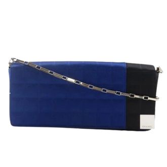 Chanel Pre-owned Satin Clutch - - Pre-owned - Damen - Blau - ONE SIZE