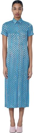 Dries Van Noten Femme, Robes, Multicolore, Taille: 36 FR Robe Chemise Midi Ray&eacute;e