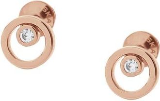 Skagen Boucles DOreilles Pour Femmes Kariana, 7.4 mm X 7.4 mm X 2.5 mm Boucles DOreilles En Acier Inoxydable Or Rose, SKJ0853791